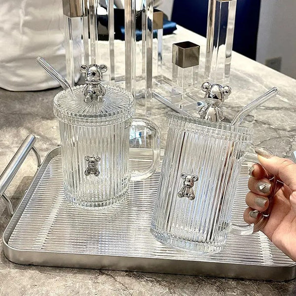 Misty Bear Mug Cocktail Glass – Elegant Smoky Tinted Bar Glassware ...